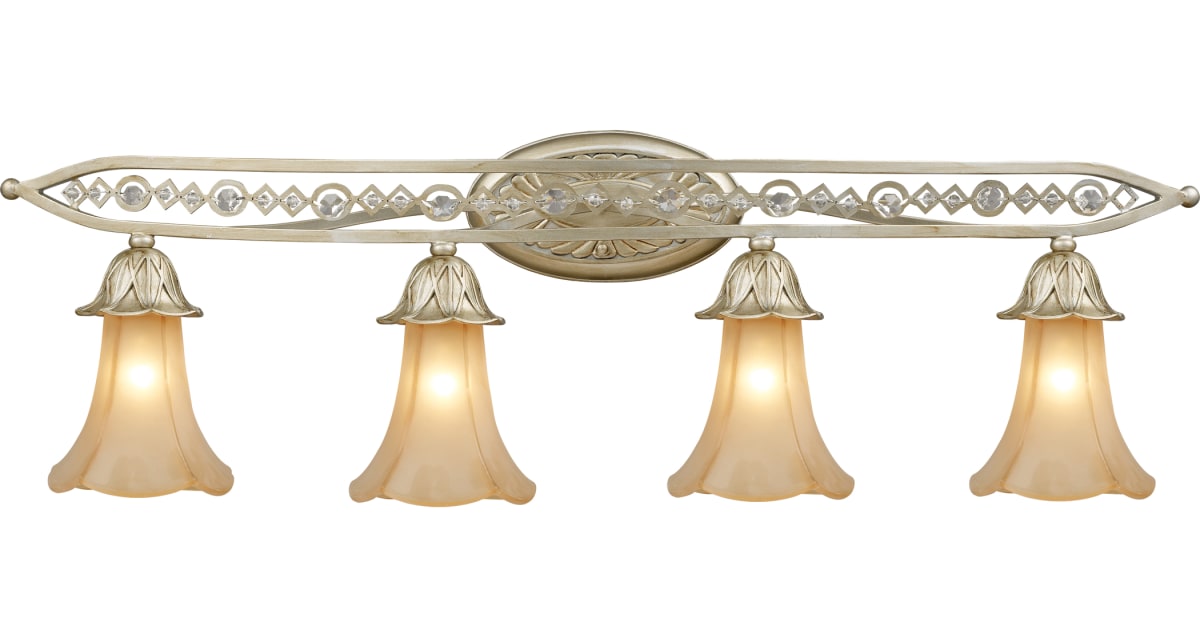 Elk Lighting 3822/4 Chelsea 4 Light 39" Vanity Fixture with Frosted ...