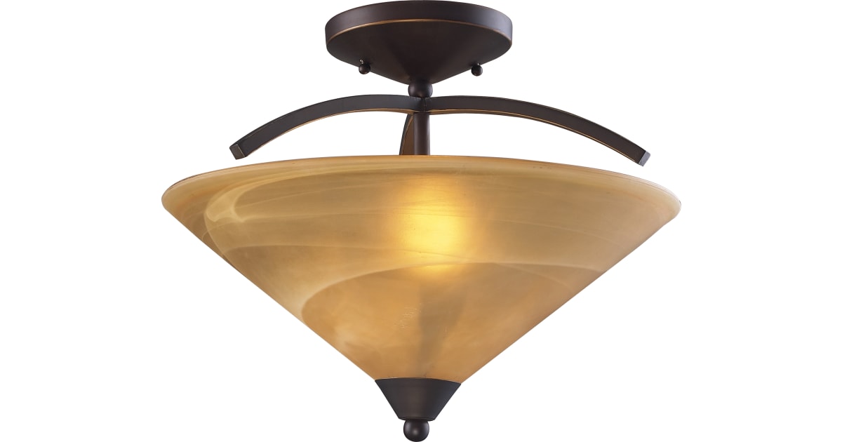 Elk Lighting 7643/2 Elysburg 2 Light Semi-Flush Ceiling Fixture ...