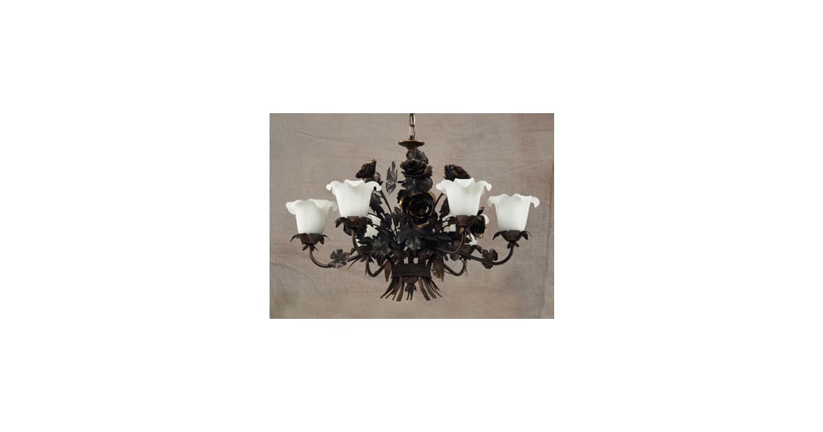 Elk Lighting 6 Light Up Lighting Chandelier from the Midnight Flora ...