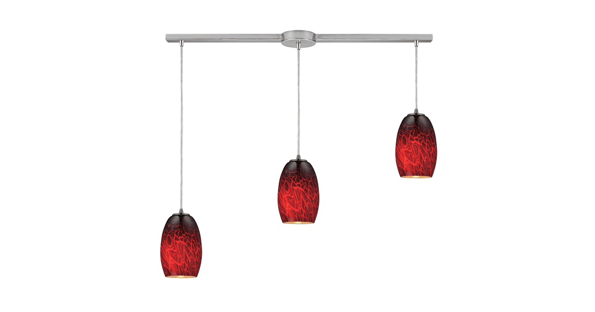 Elk Lighting 10220/3L-FBR Maui 3 Light 36" Wide Linear Pendant with ...
