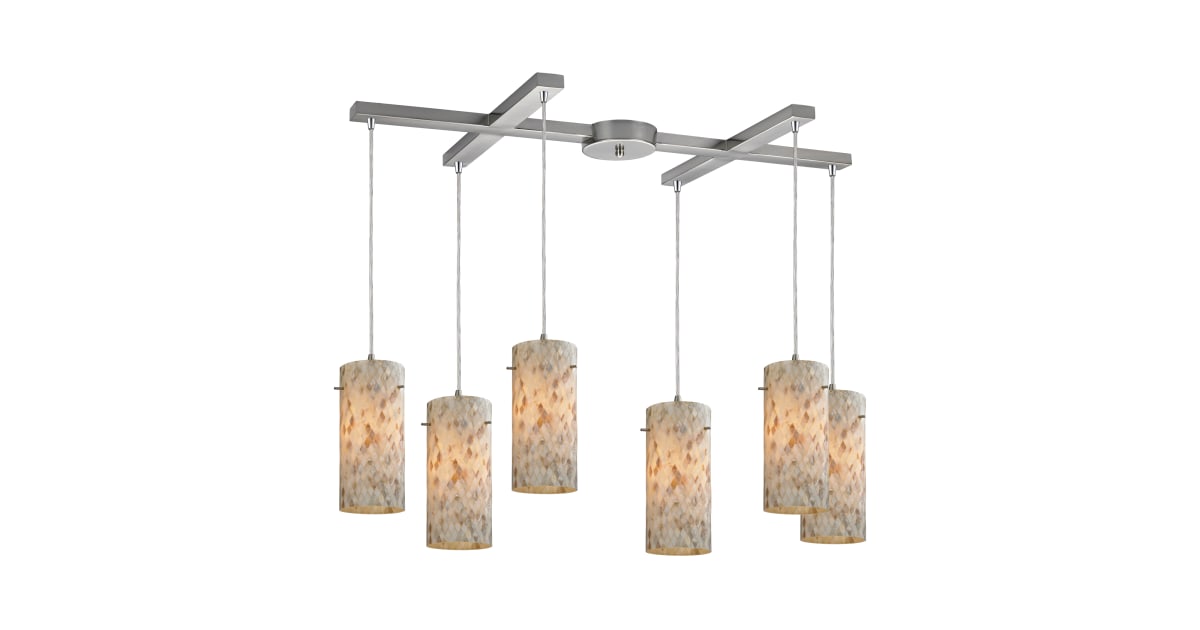 Elk Lighting 10442/6 Capri 6 Light 33" Wide Multi Light Pendant with H ...