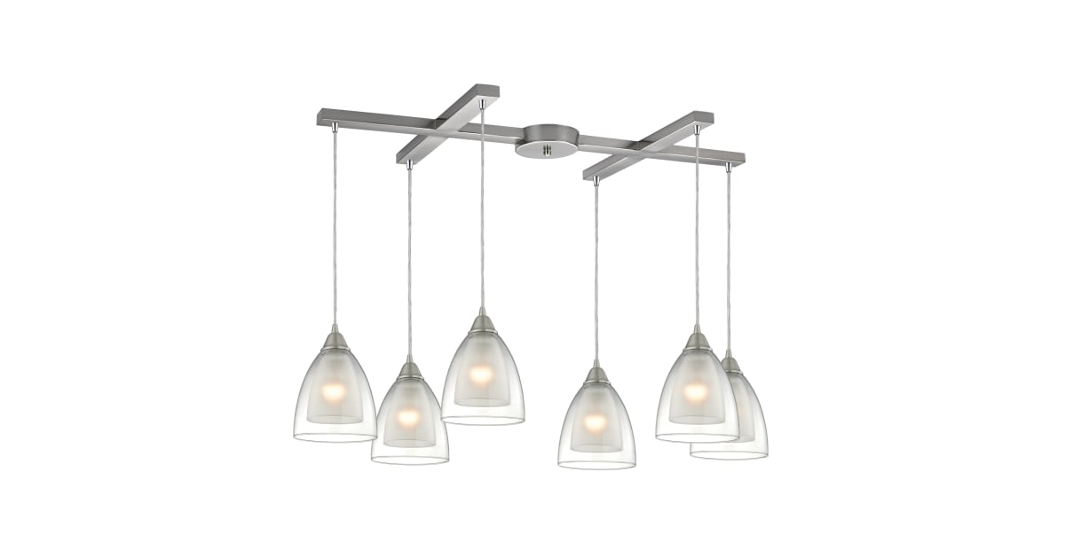 Elk Lighting 10464/6 Layers 6 Light 33" Wide Multi Light Pendant with H ...