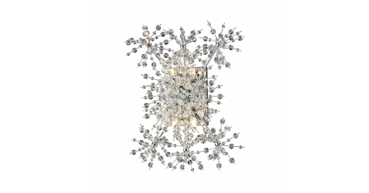 Elk Lighting 11890/4 4 Light Wall Sconce with Crystal Accents from the ...