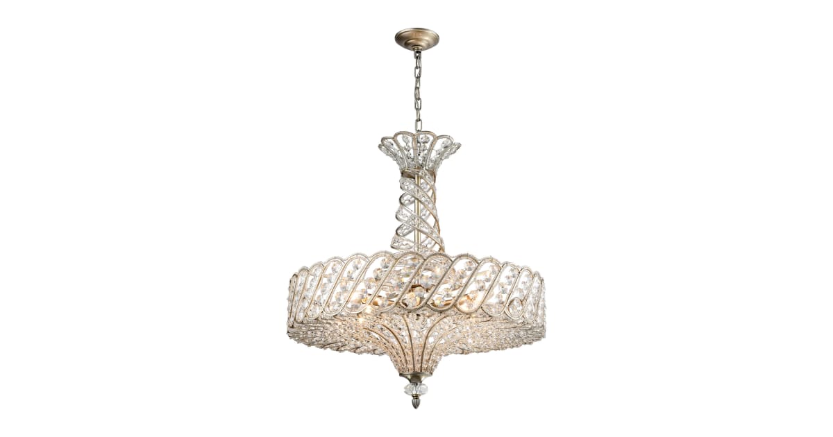 Elk Lighting 11925/8-LED 8 Light 1 Tier LED Crystal Empire Chandelier ...