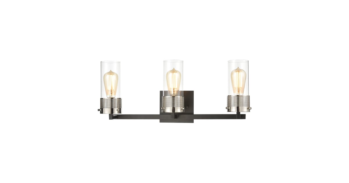 Elk Lighting 12142/3 Bergenline 3 Light 23" Wide Bathroom Vanity Light ...