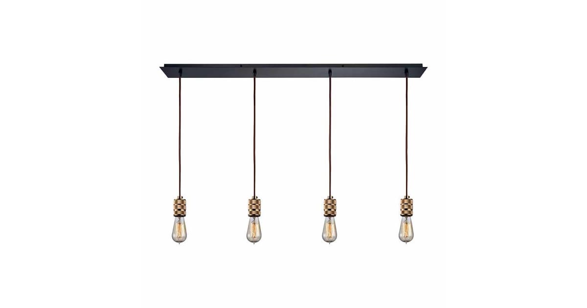 Elk Lighting 14391/4LP Camley 4 Light 46" Wide Linear Pendant with ...