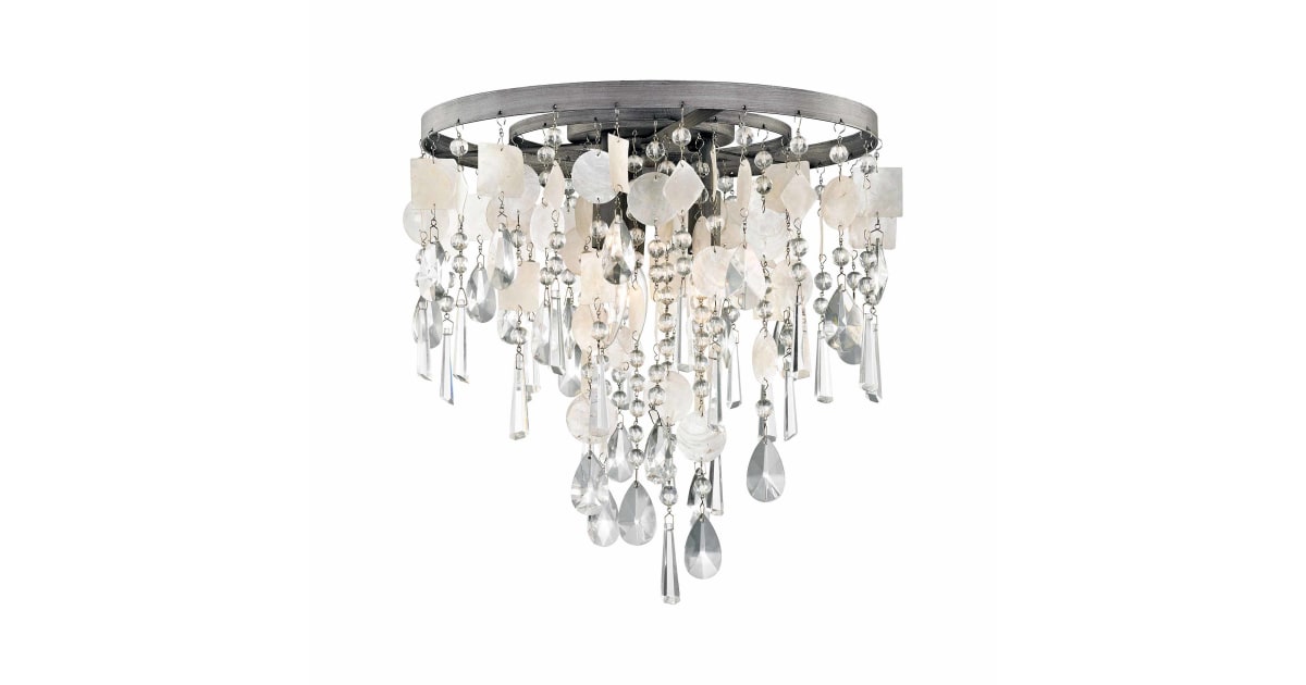 Elk Lighting 15931/3 3 Light Flush Mount Ceiling Fixture with Shell and ...