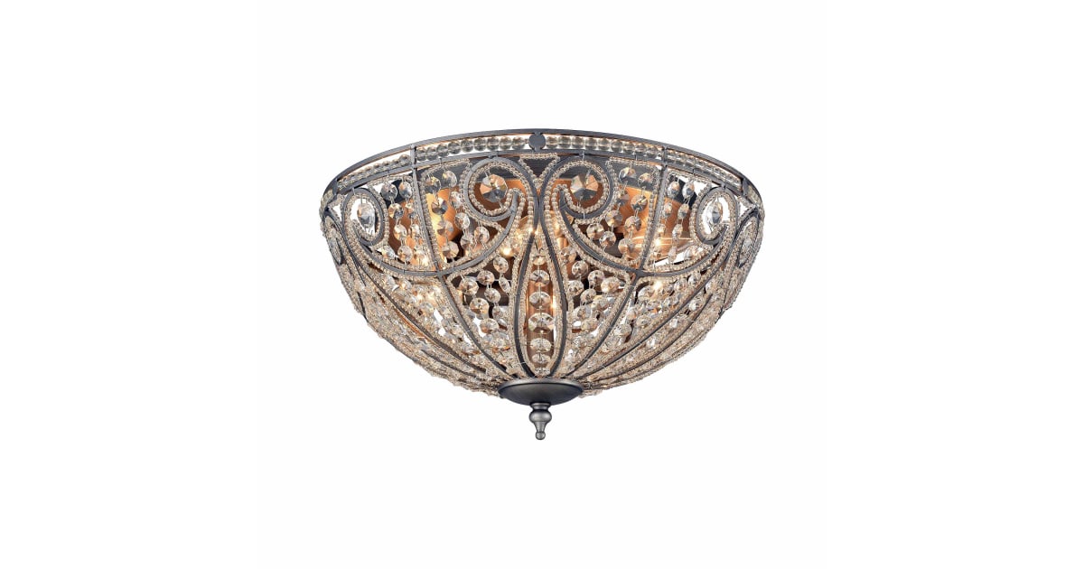 Elk Lighting 15994/6 6 Light Crystal Flush Mount Ceiling Fixture from ...
