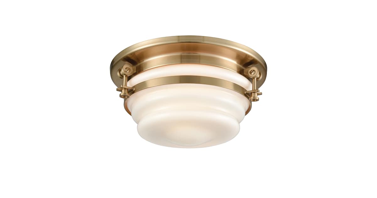 Elk Lighting 16093/2 Riley 2 Light 12" Wide Flush Mount Ceiling Fixture ...