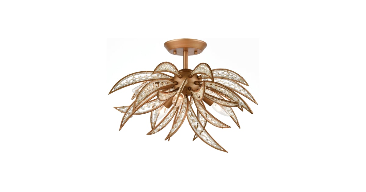 Elk Lighting 16762/5 Naples 5 Light 21" Wide Semi-Flush Ceiling Fixture ...