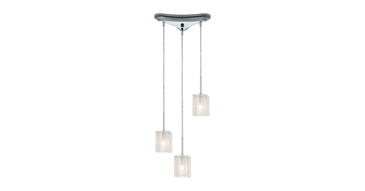 Elk Lighting 17434/3 Ezra 3 Light 12" Wide Crystal Multi Light Pendant ...