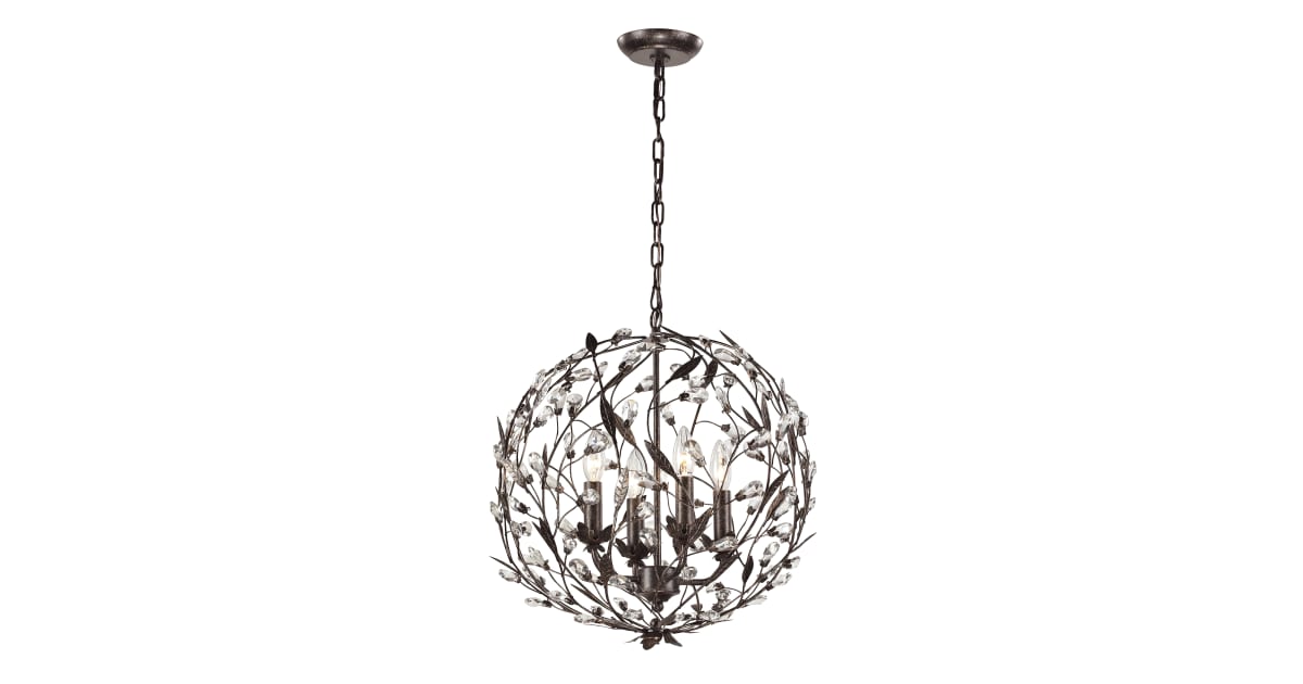 Elk Lighting 18134/4 Circeo 4 Light 19" Wide Pendant with Round Canopy ...