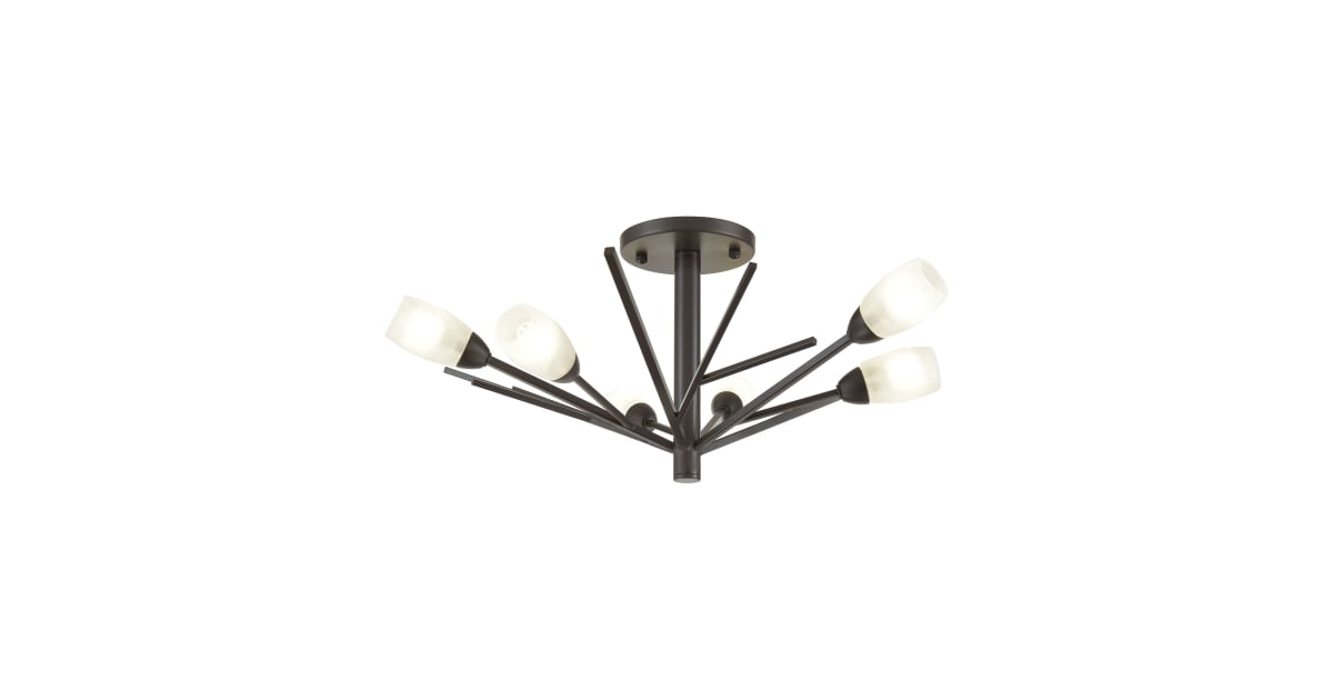 Elk Lighting 18275/6 Ocotillo 6 Light 22" Wide Semi-Flush Ceiling ...