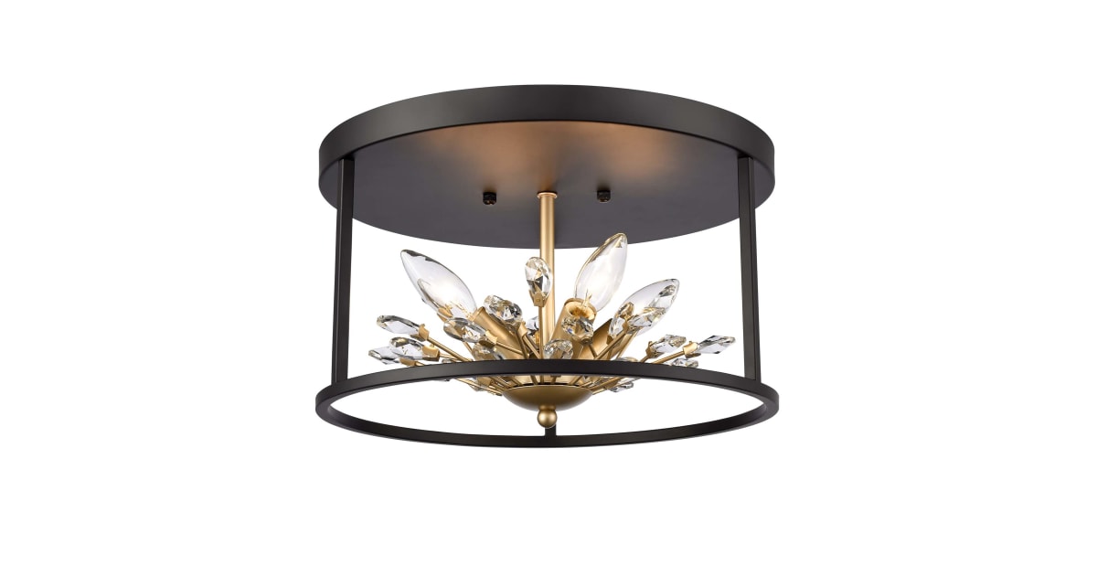 Elk Lighting 18504/4 Clairvoyant 4 Light Flush Mount Drum Ceiling ...