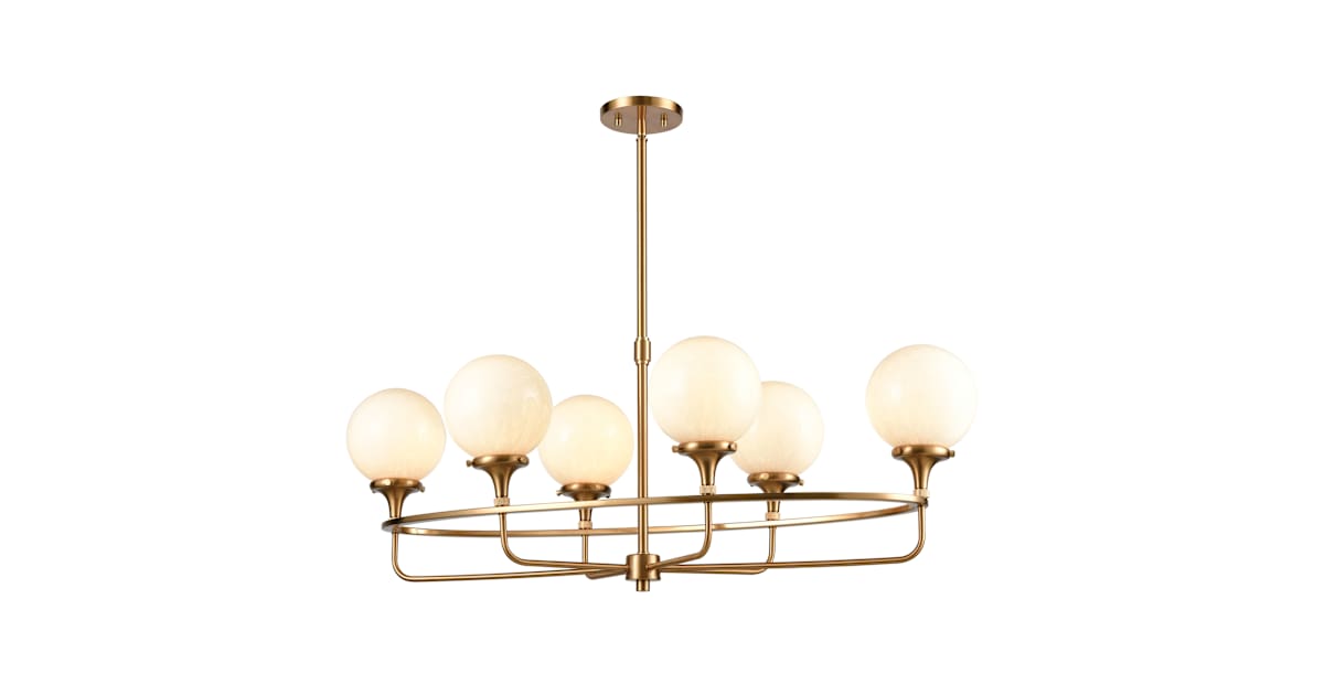 Elk Lighting 30147/6 Beverly Hills 6 Light 38" Wide Chandelier ...