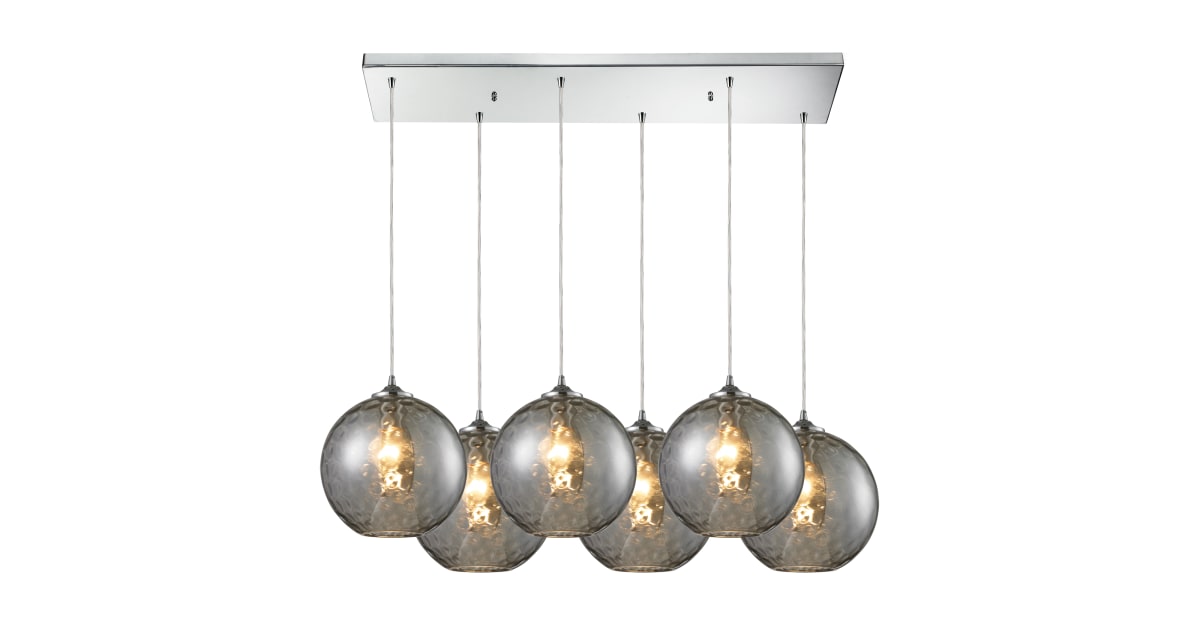Elk Lighting 31380/6RC-SMK Watersphere 6 Light 33" Wide Multi Light ...