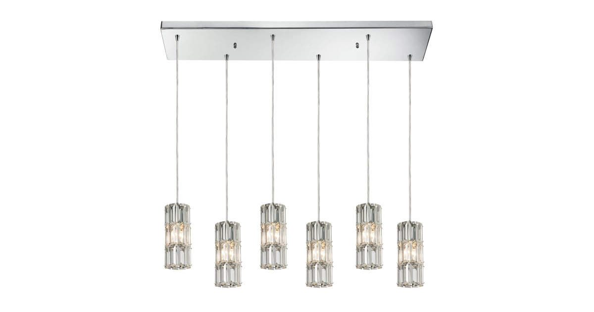 Elk Lighting 31486/6RC Cynthia 6 Light 30" Wide Crystal Multi Light ...