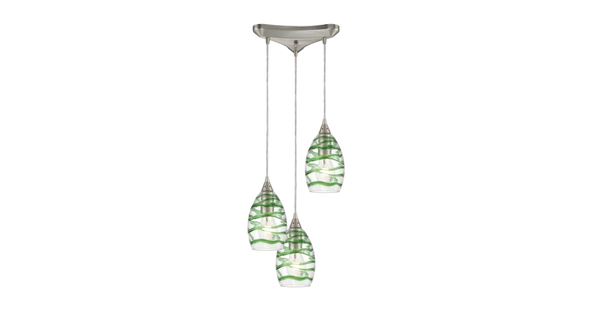 Elk Lighting 31762/3 Vines 3 Light 12" Wide Multi Light Pendant ...