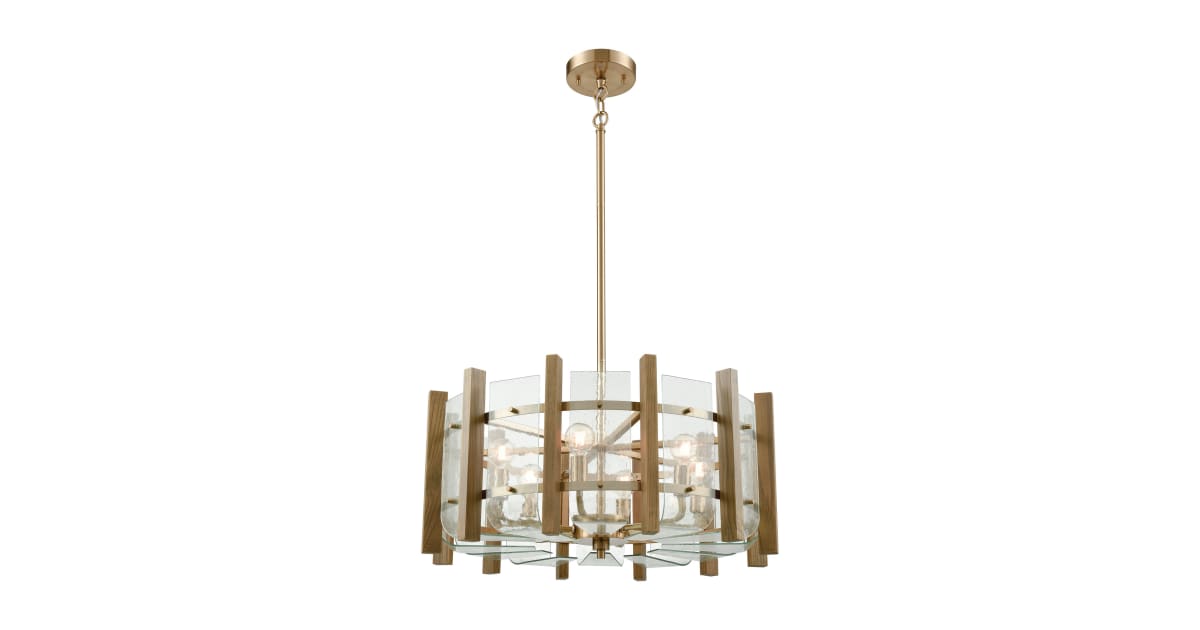 Elk Lighting 32334/6 Vindalia 6 Light 24" Wide Chandelier with Wood ...