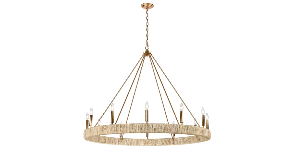 Elk Lighting 32417/12 Abaca 12 Light 48" Wide Chandelier | Ferguson Home