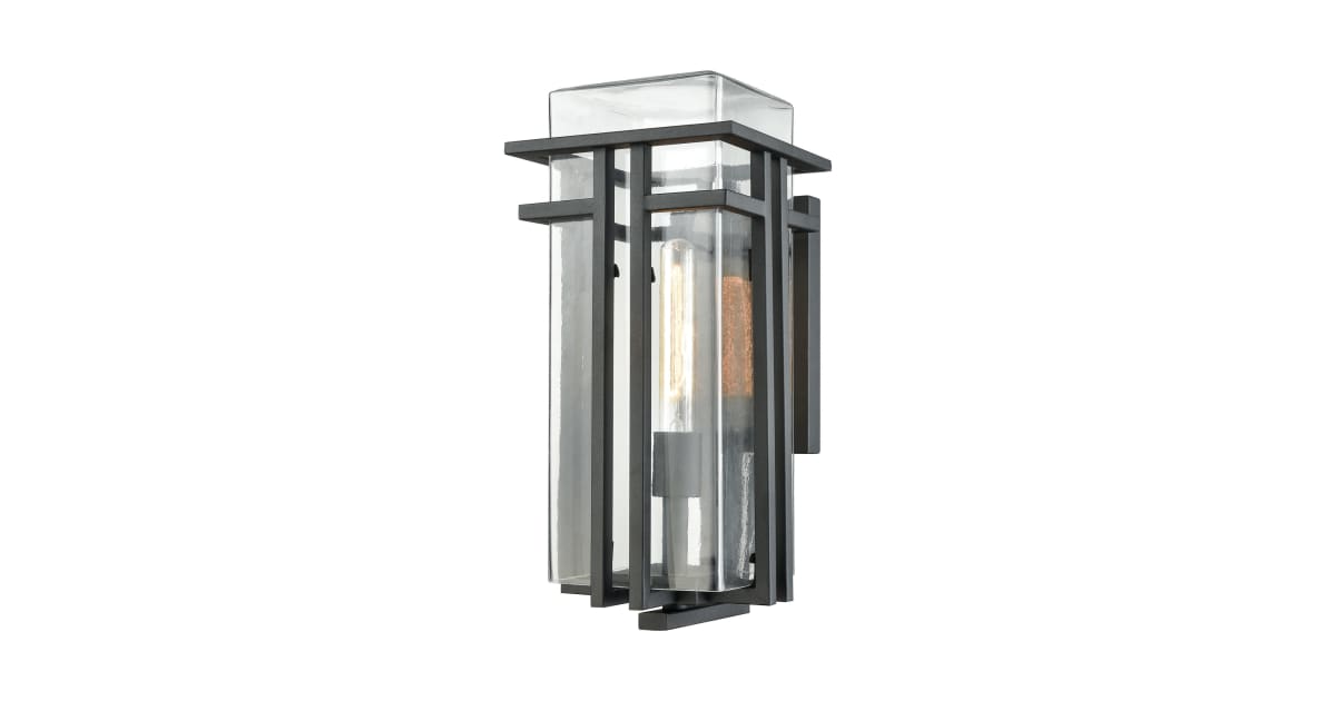 Elk Lighting 45187/1 Croftwell Single Light 17" High Outdoor Wall ...