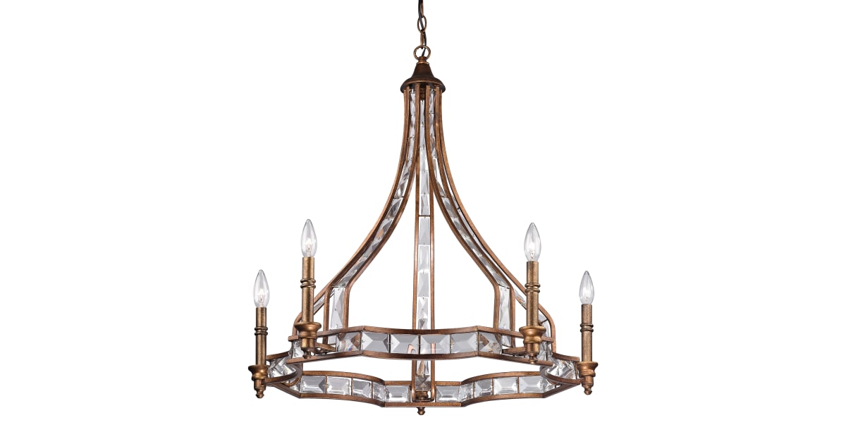 Elk Lighting 46067/5 Montclare 5 Light 1 Tier Chandelier | Ferguson Home