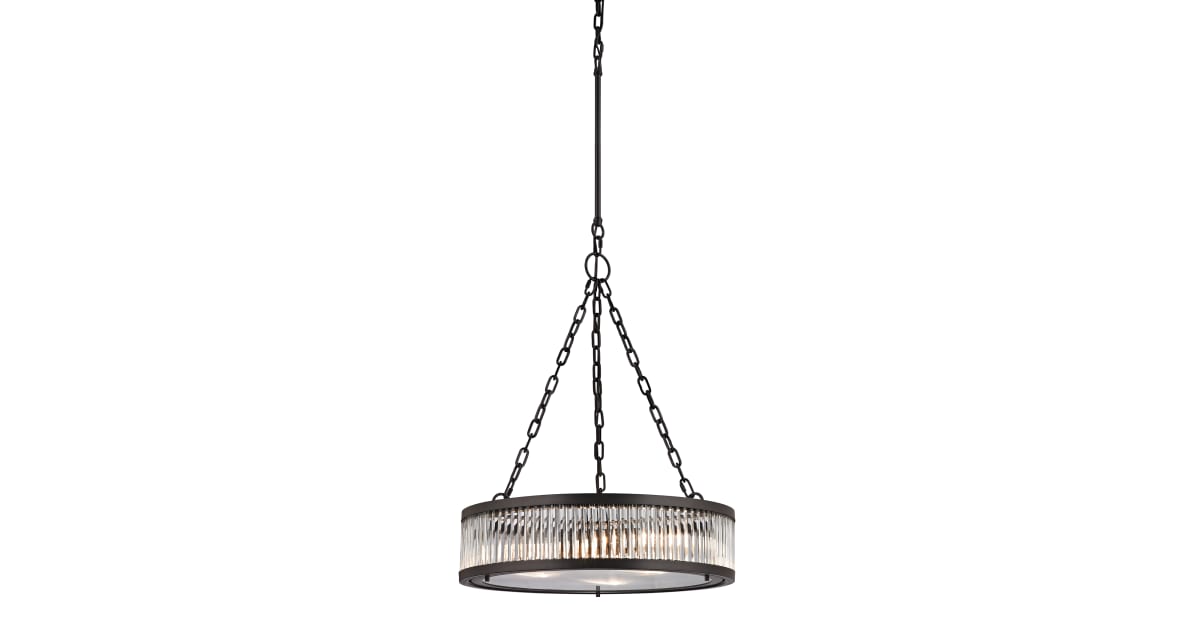 Elk Lighting 46135/3 Linden Manor 3 Light 20" Wide Crystal Pendant with ...
