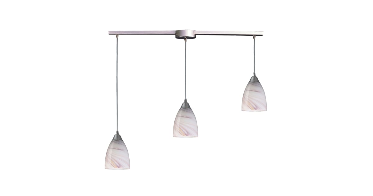 Elk Lighting 527-3L-CR Pierra 3 Light 36" Wide Linear Pendant with ...