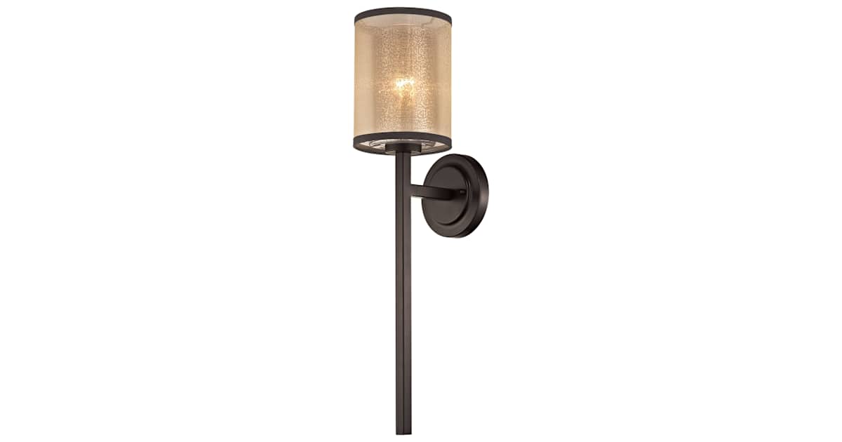 Elk Lighting 57023/1 1 Light Wall Sconce with Copper Fabric and Mercury ...