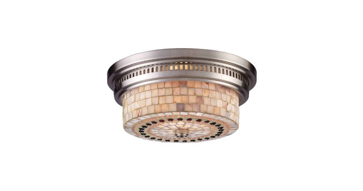 Elk Lighting 66421-2 Chadwick Two-Light Flushmount Ceiling Fixture in ...