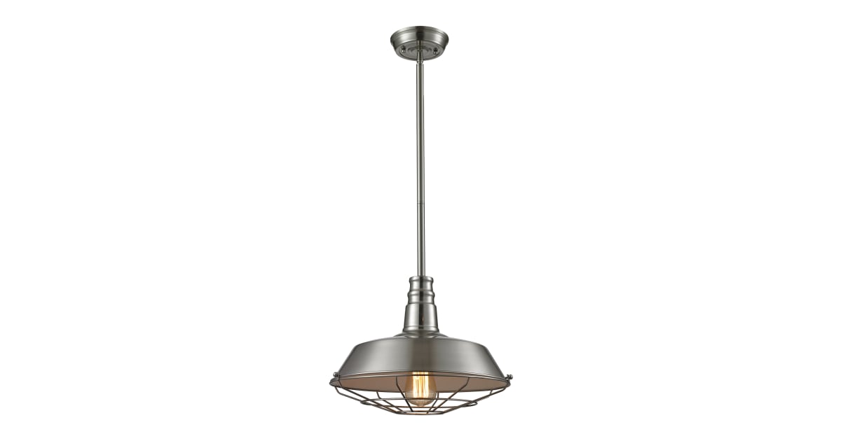 Elk Lighting 67066/1 Warehouse Pendant Single Light 15" Wide Pendant ...