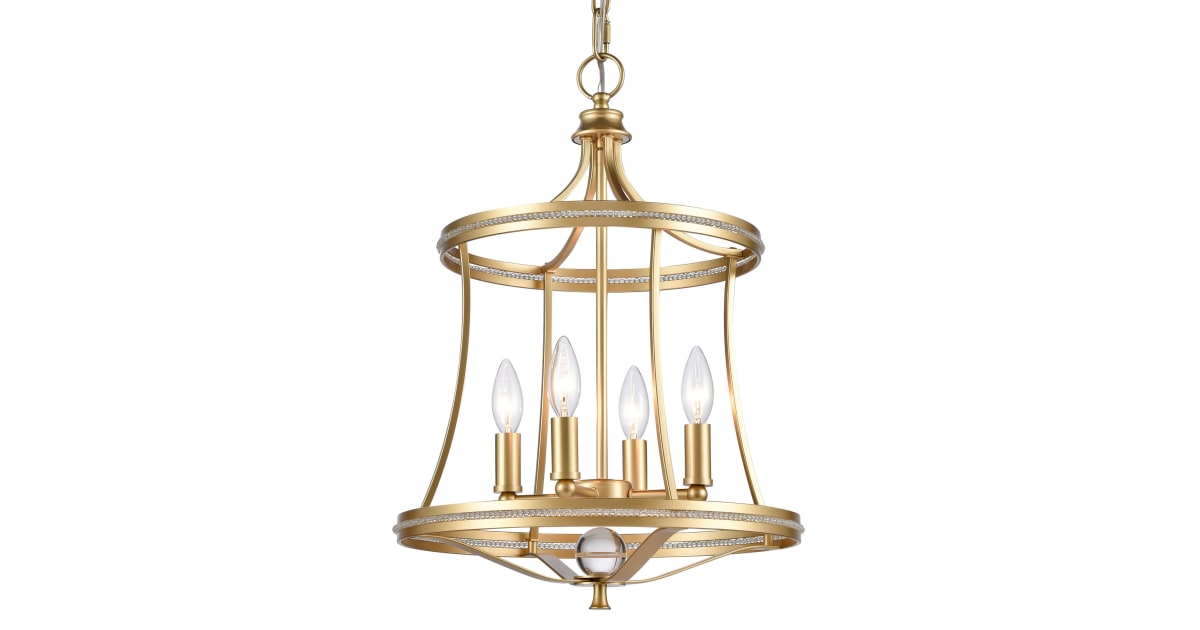 Elk Lighting 69484/4 Noura 4 Light 15" Wide Crystal Pendant | Ferguson Home