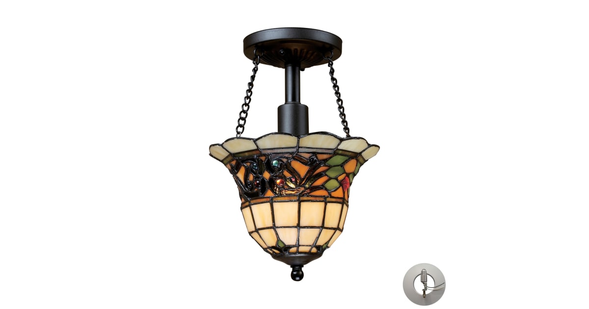 Elk Lighting 70021-1-LA 1 Light Semi Flush Ceiling Fixture | Ferguson Home