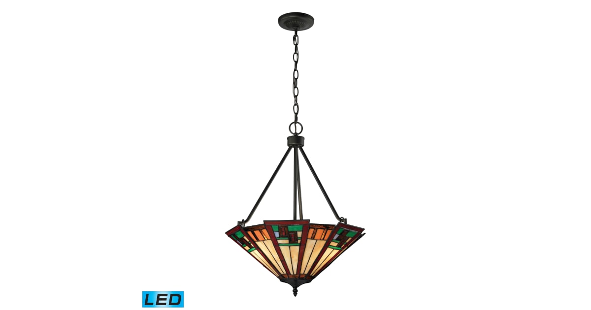 Elk Lighting 70117-3-LED Oak Bridge 3 Light LED Pendant | Ferguson Home
