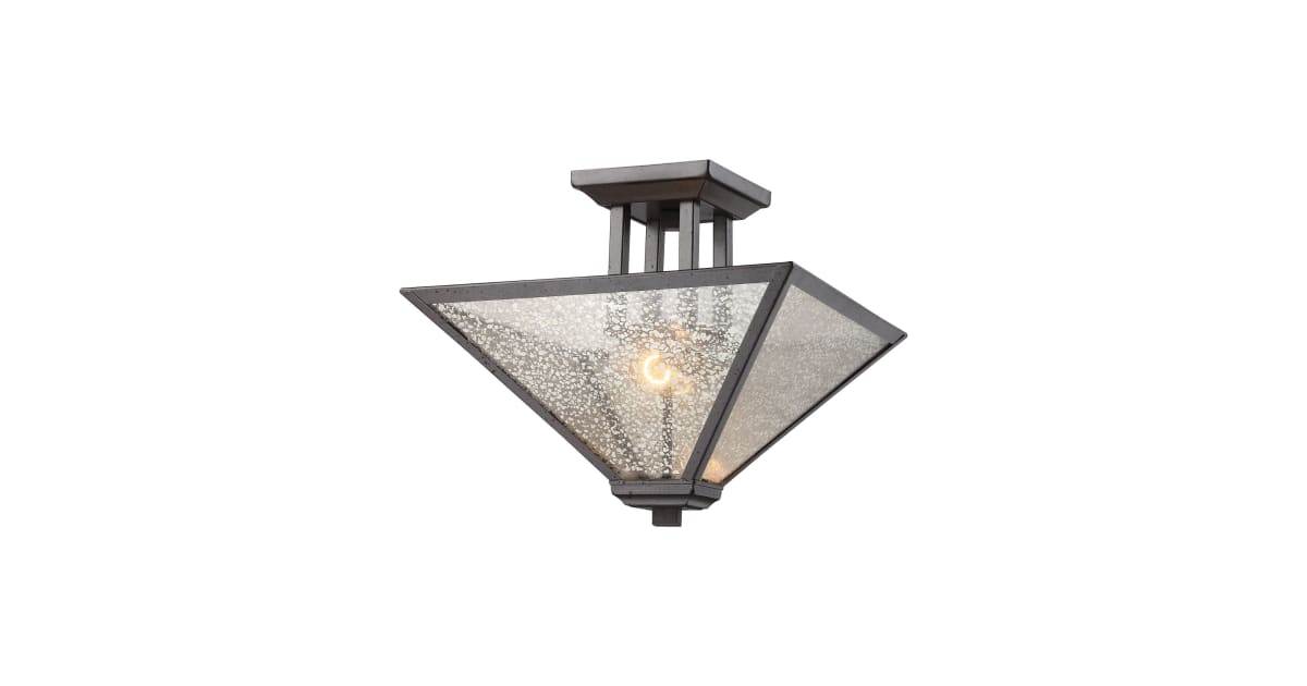Elk Lighting 70274/2 Plano 2 Light 15" Wide Semi Flush Ceiling Fixture ...