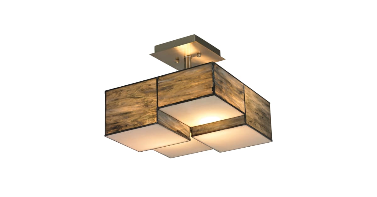 Elk Lighting 72071-2-LED Cubist 2 Light LED Semi-Flush Ceiling Fixture ...