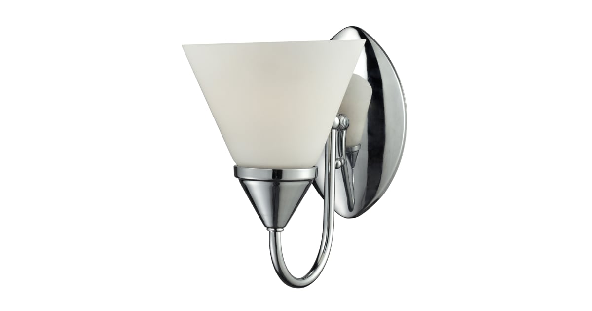 Elk Lighting 84065/1 Alpine 1 Light 8" Bathroom Sconce with Frosted ...