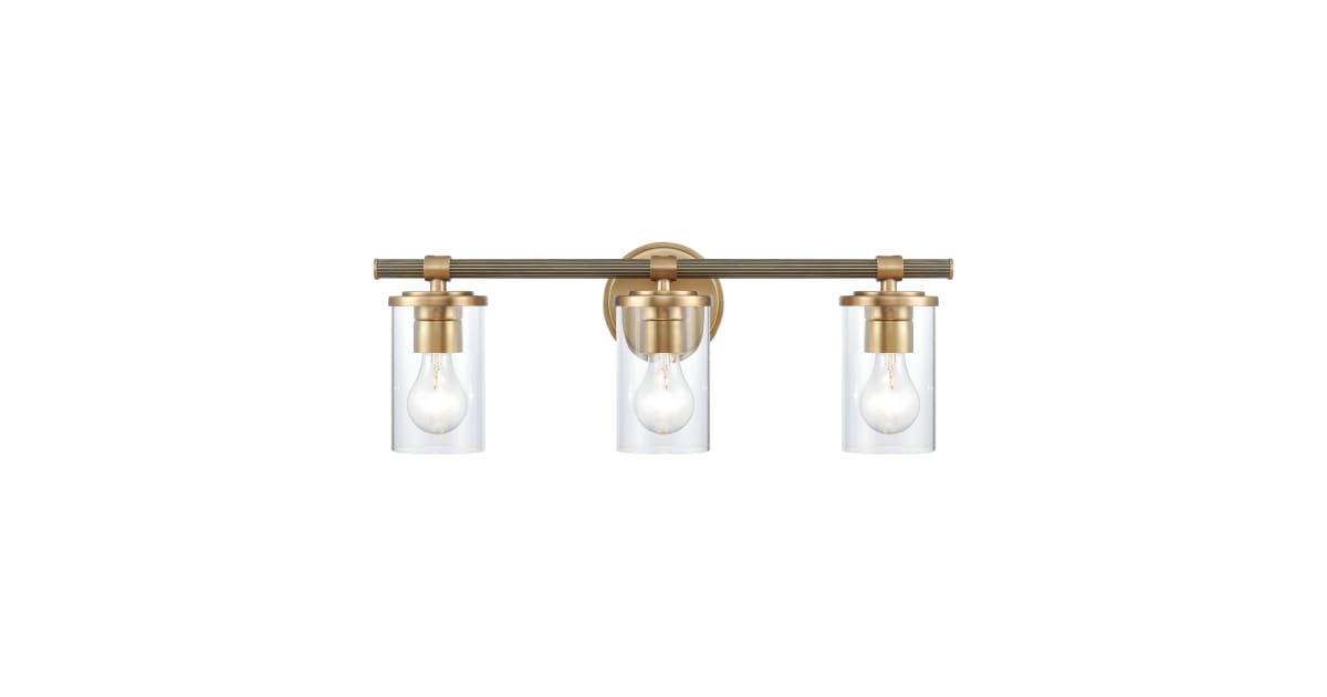 Elk Lighting 89862/3 Burrow 3 Light 22" Wide Vanity Light with Clear ...