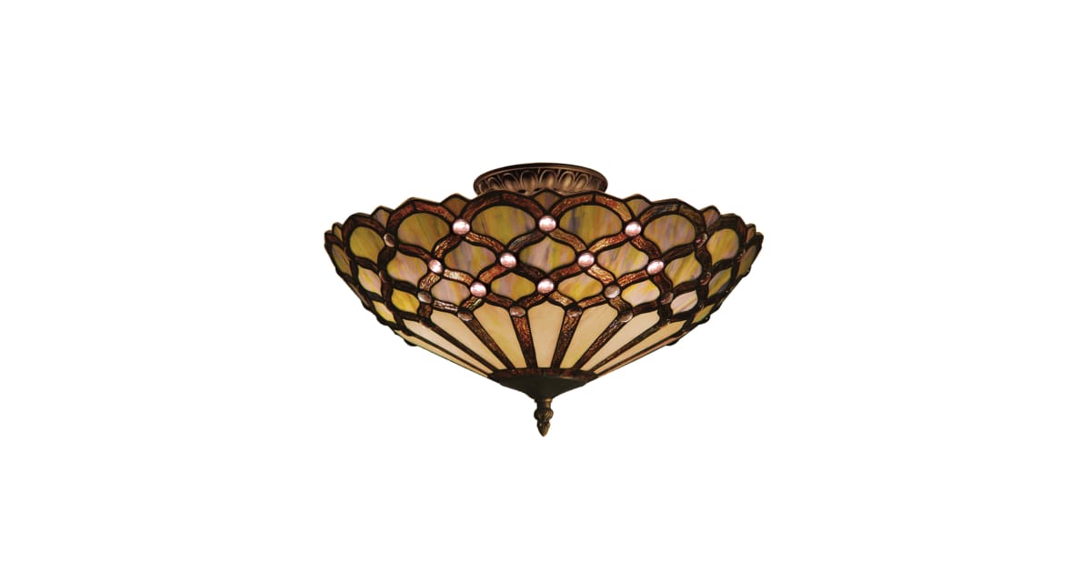Elk Lighting 938-TB Jewel 3 Light Semi-Flush Ceiling Fixture | Ferguson ...