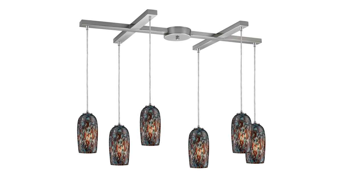 Elk Lighting 31147/6 Collage 6 Light 33" Wide Multi Light Pendant with ...