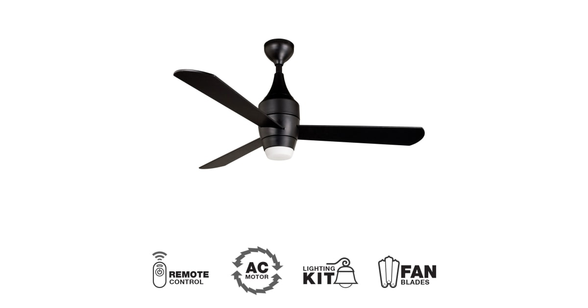 Ellington Fans E-AML48ABZ3LKRW Modern 48" 3 Blade Indoor Ceiling Fan ...