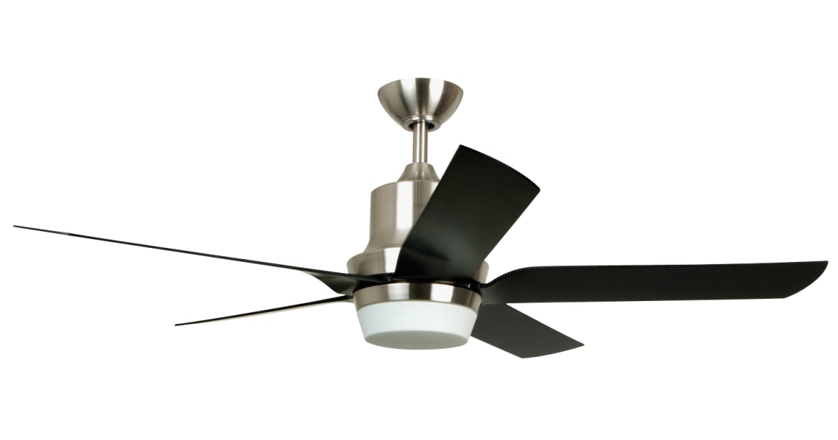 Ellington Fans ASE52BNK5 5 Blade 52" Ceiling Fan with Blades and Light ...