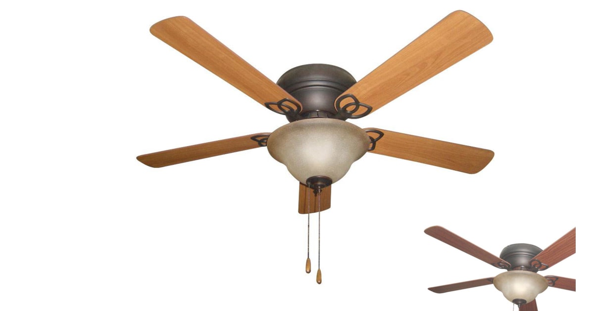 Ellington Fans AC52ABZ5C1 Classic Indoor 5 Blade 52" Ceiling Fan with ...