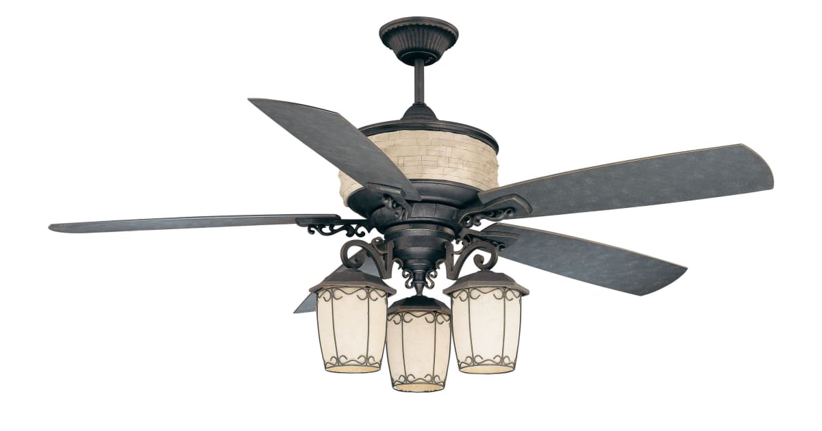 Ellington Fans AST60BBZ5CRW Classic Indoor 5 Blade 60" Ceiling Fan with ...