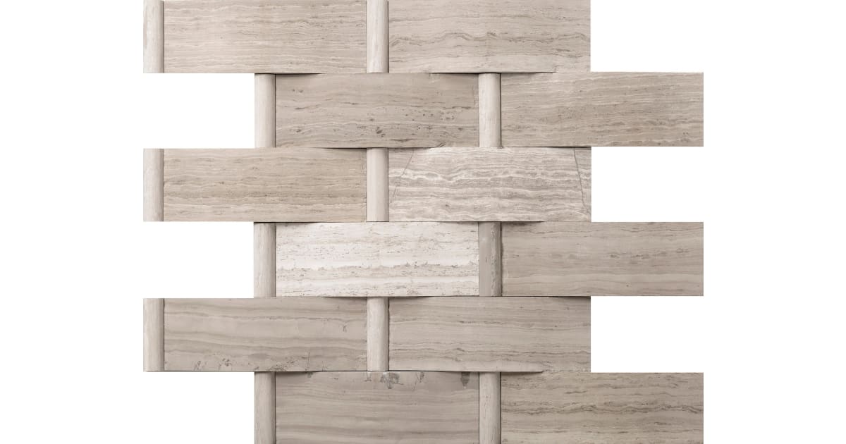 Emser Tile M05METRCR1212MLT Marble - Basketweave Mosaic Wall Tile ...