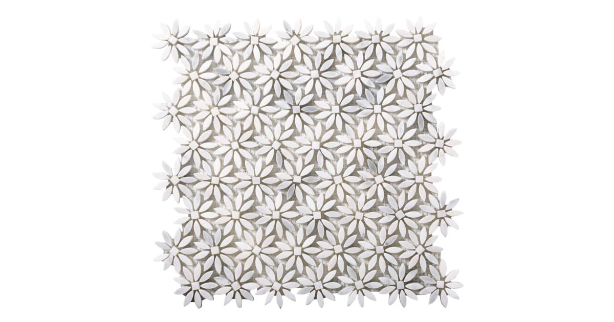 Emser Tile M05WINTFR1213MDY Marble - Deco Mosaic Wall Tile - Textured ...