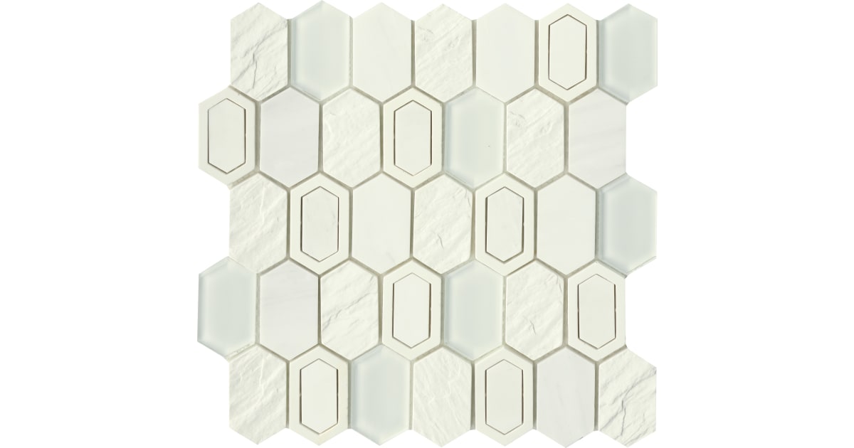 Emser Tile W05LITEIR1212MO Literati - 12" x 12" Hexagon Geometric ...