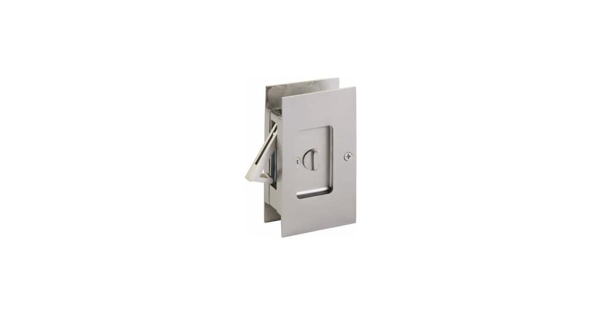 Emtek 2108US15 Modern Rectangular Privacy Pocket Door Lock | Ferguson Home