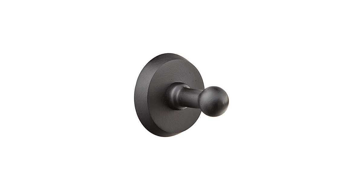 Emtek 2308US19 Sandcast Bronze Single Robe Hook | Ferguson Home