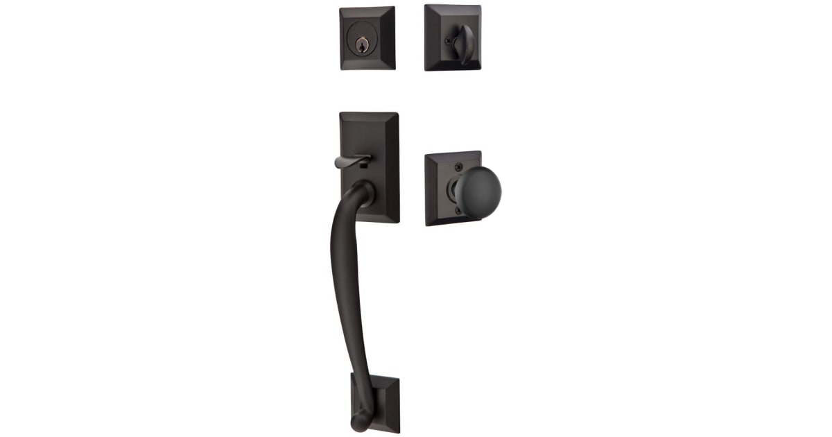 Emtek 4413PUS19 Franklin Sectional Single Cylinder Keyed Entry ...